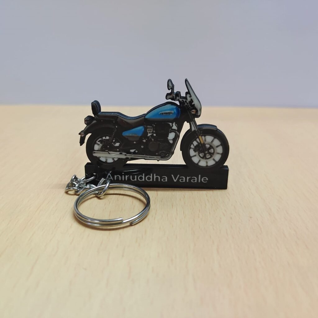 Best Royal Enfield meteor 350 supernova blue Keychain - Tredzo